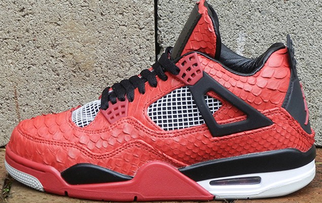 Air Jordan IV “Fire Red Python” 客製鞋款 by JBF | OVERDOPE 華人首席線上時尚潮流雜誌